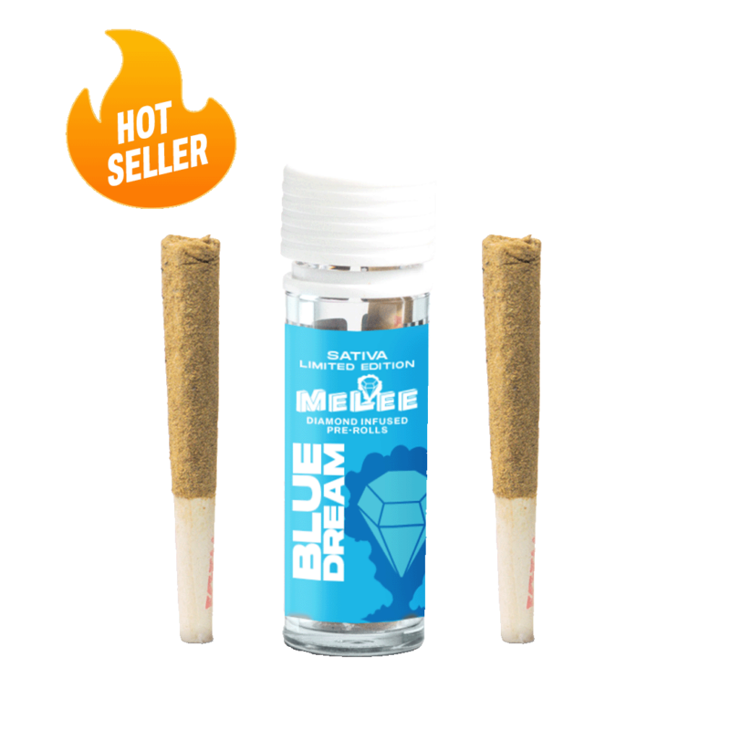 Blue Dream Diamond Infused THCa Pre-rolls [2pk] (0.5 grams) - Melee Dose